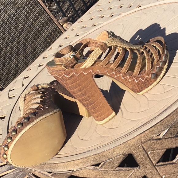 naughty monkey | Shoes | Boho Hippie Woven Strappy Studded Detail ...